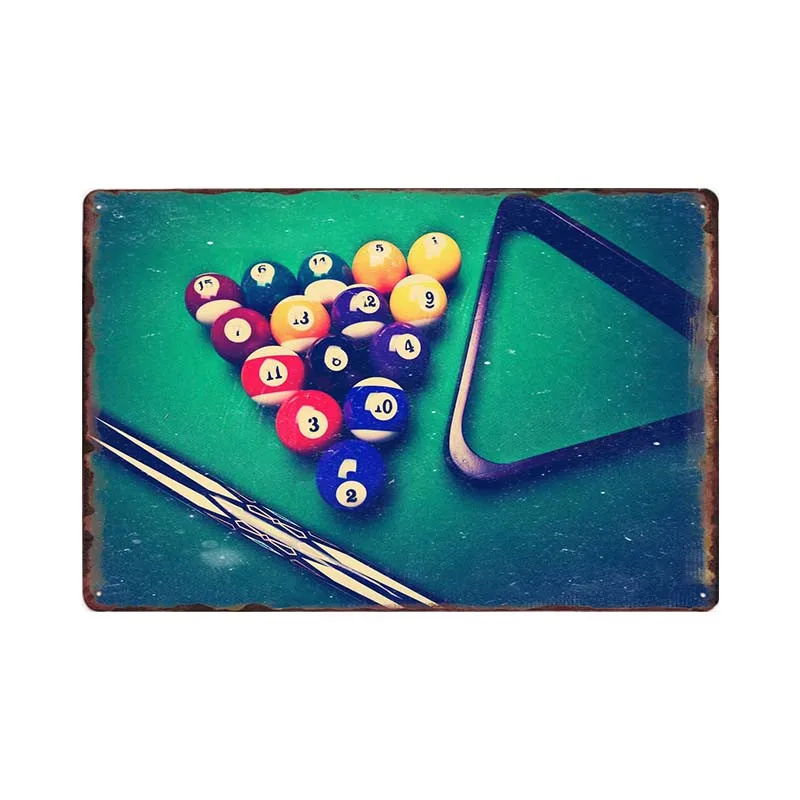 Canvas Pool Table Signs