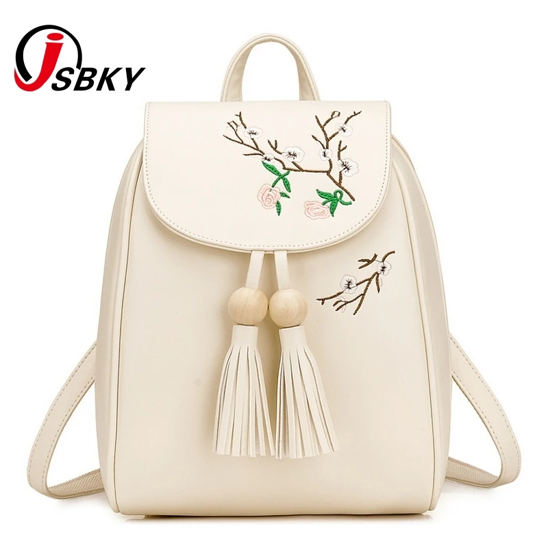JSBKY Brand 2017 Flower Embroidery Women Backpacks School Bags For ...