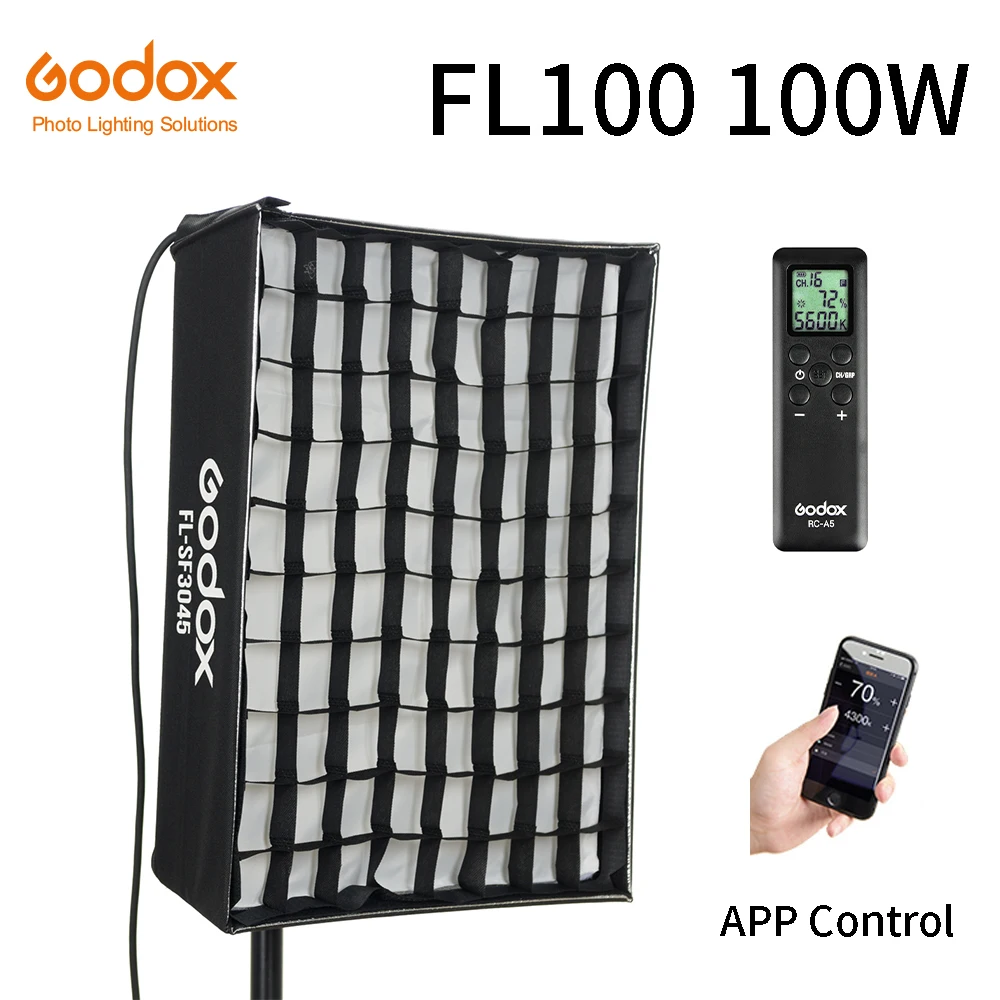 Godox FL100 100W Flexible LED Video Light Rollable Cloth Lamp with ...