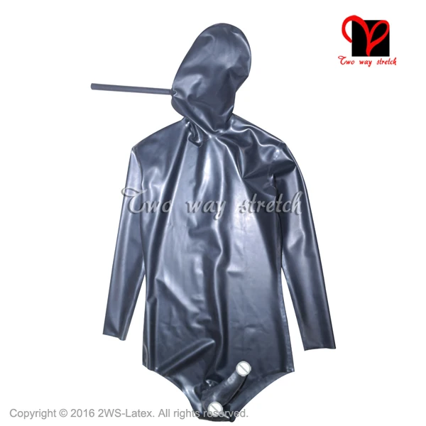 Sexy Latex Maillot De Bain Avec Gaine Pénis Préservatif Hottes Respiration Bouche Tube Latex