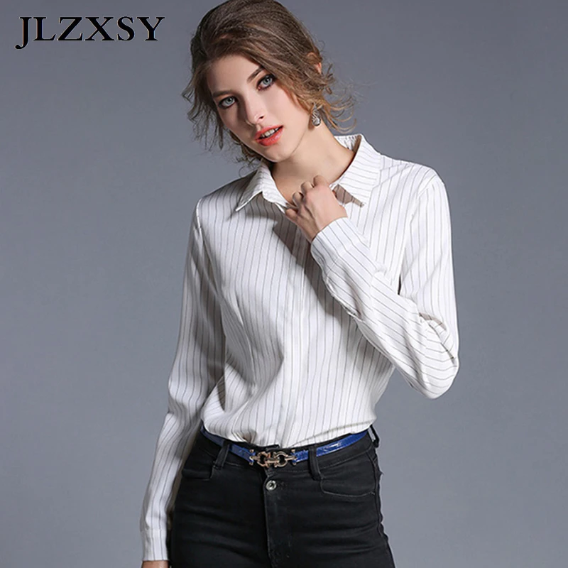 JLZXSY-2018-New-Fashion-OL-Women-Striped-Long-Sleeve-Button-Down-Office ... JLZXSY-2018-New-Fashion-OL-Women-Striped-Long-Sleeve-Button-Down-Office ...