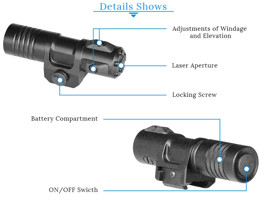 LS-L7 Military Picatinny Rail Mounted IR Laser Sight Hunting Shooting ...