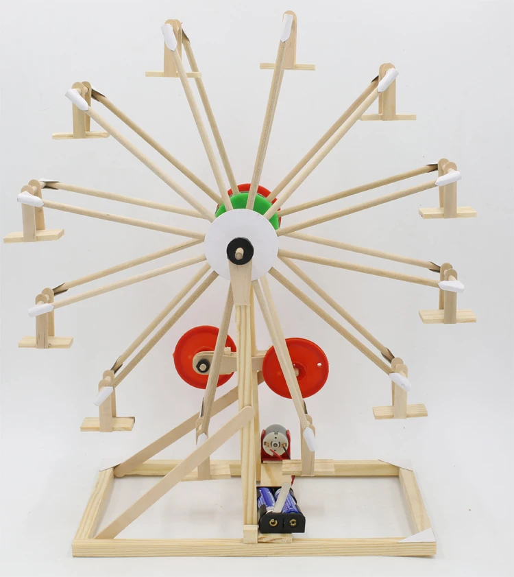 DIY 3D Wooden Ferris Wheel Educational Jigsaw Puzzles Model buildings ...