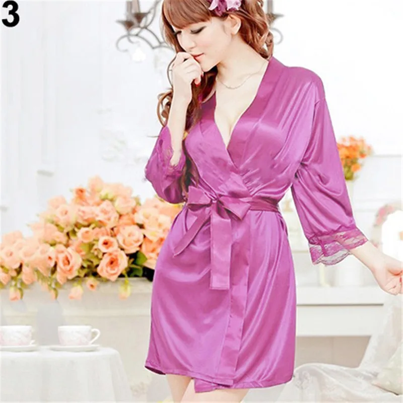 Summer Autumn Women Sexy Robe Dress Sleepwear Nightwear Open Front ...