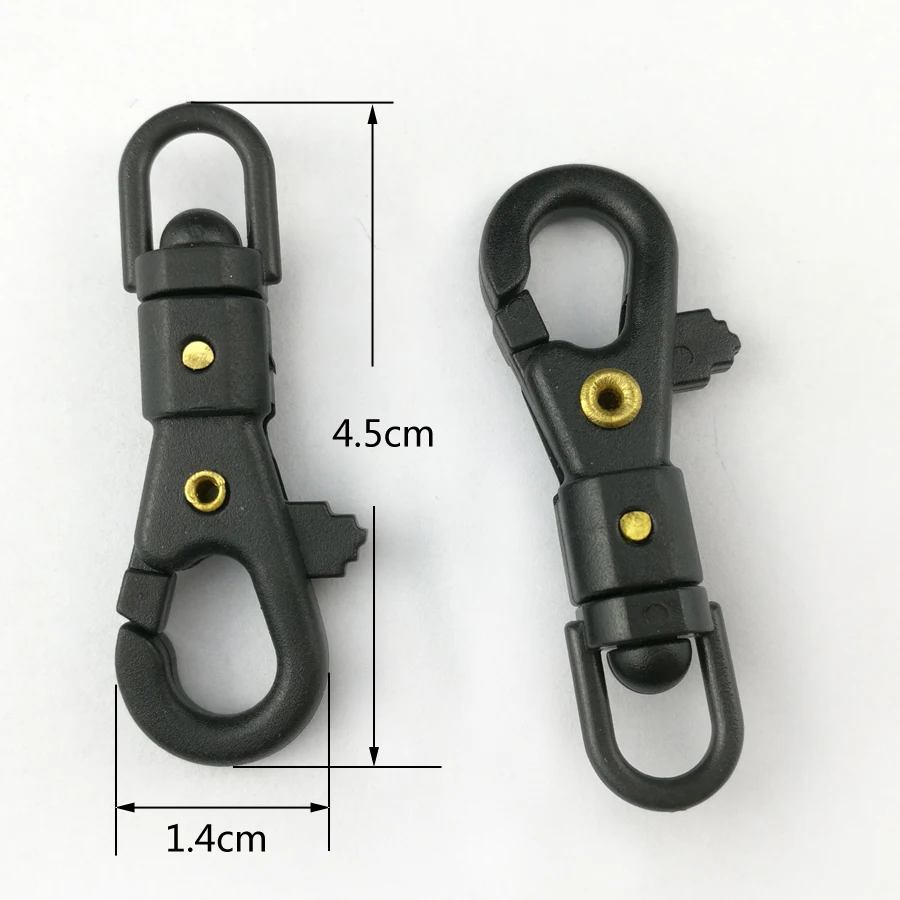 2PCS EDC Camping Tool Black Mini Rotatable Buckle Hang Quickdraw Key ...