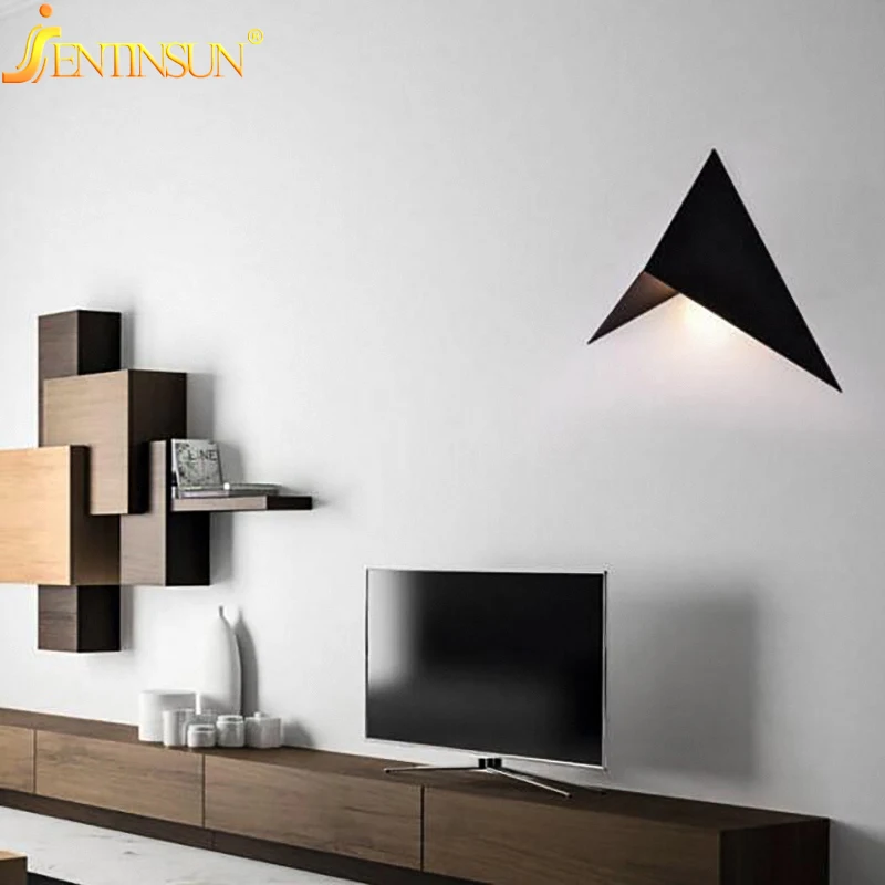 Modern 1/3W LED Wall Lamp Indoor Triangle Wall light Creative Aluminium ...