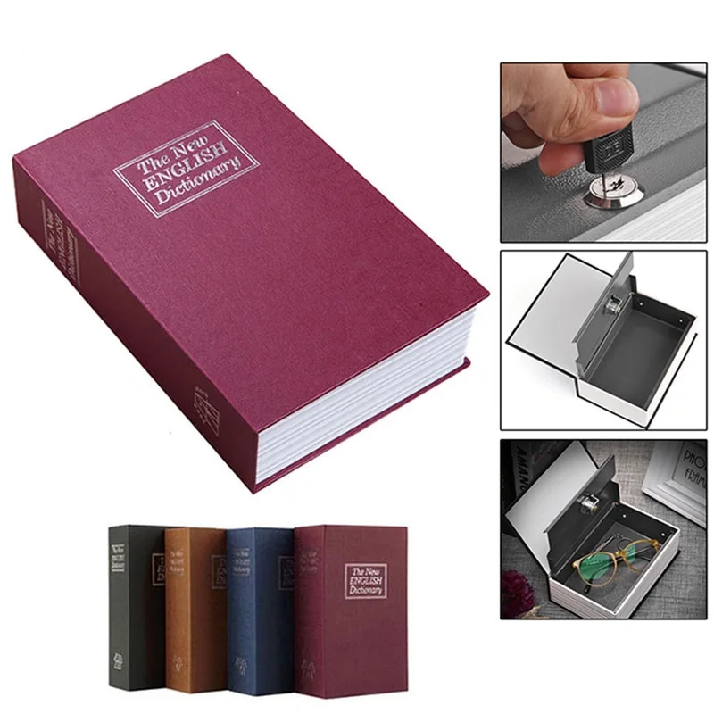 Creative Metal Dictionary Safe Box Secret Book Money Hidden Safe Lock ...