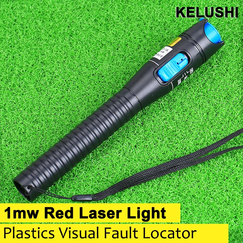 1 mw Red Laser Fiber Optic Cable Tester luz plásticos Visual Fault ...