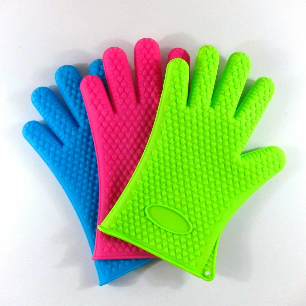 Kitchen Cooking Gloves Microwave Oven Non slip Mitt Heat Resistant ...