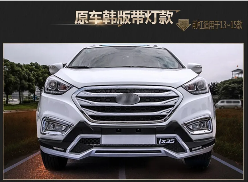 Fit For Hyundai Ix35 2009-2017 Led Front+ Rear Bumper Diffuser Bumpers ...