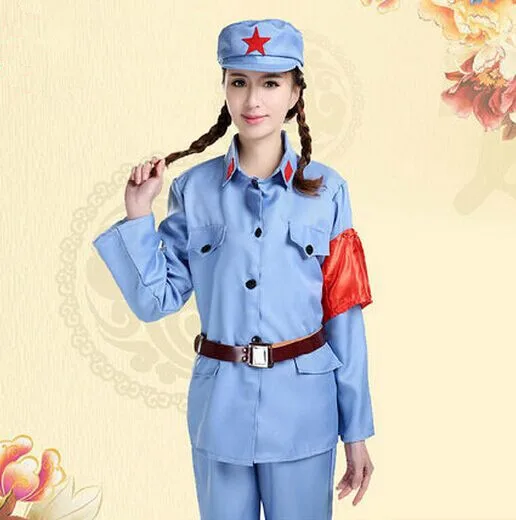 Eighth-Route-Army-costumes-for-women-PLA-cosplay-Red-army-uniform ...