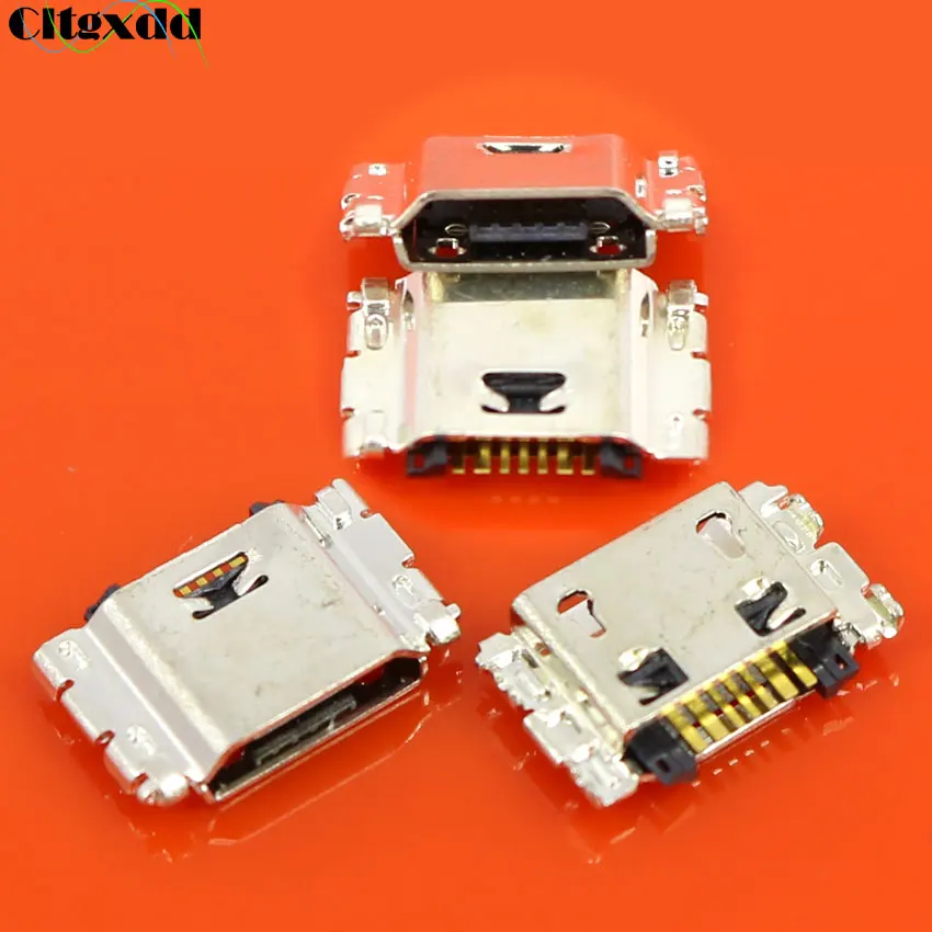 Porta de conector micro usb 7 pinos, porta de conector para samsung galaxy j100 j3 j300 j500 ...