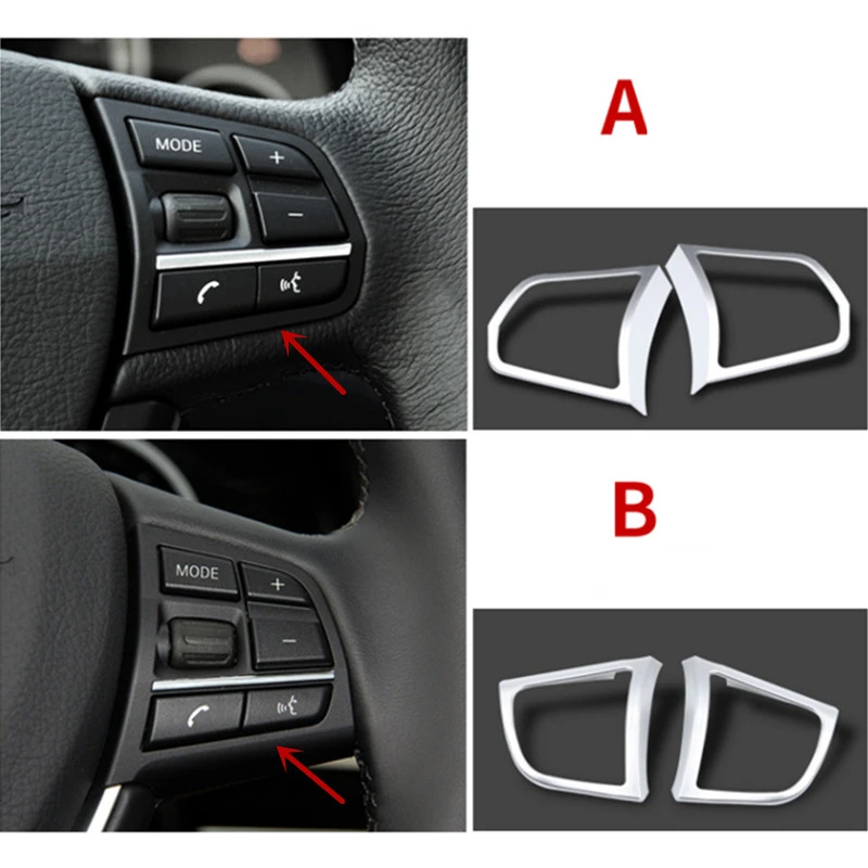 Car Styling Steering Wheel Buttons Decoration Frame Cover Trim For BMW ...