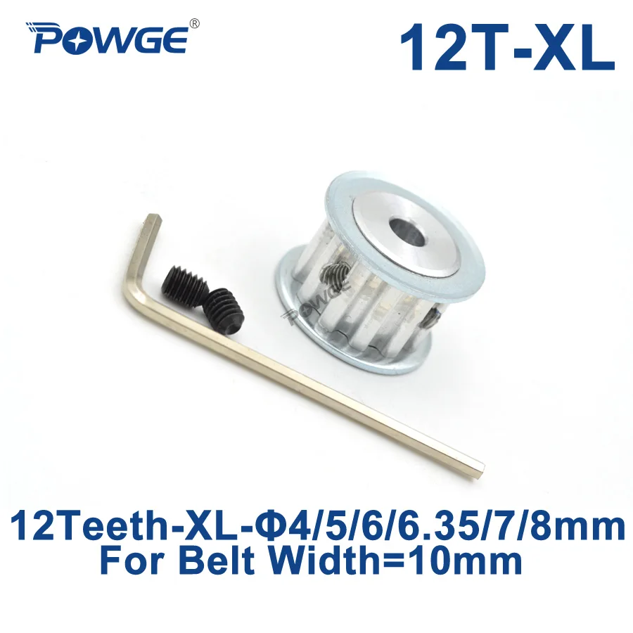 Powge Inch Trapezoid 12 Teeth Xl Timing Pulley Bore 4/5/6/6.35/7/8mm ...