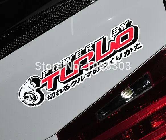 Cartoon JDM TURBO Car Sticker Motorcycle Fashion Decorative Exterior ...