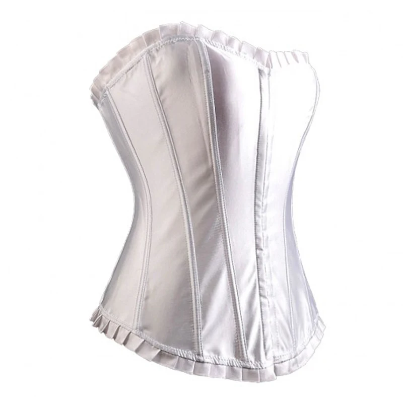 Ladies Sexy Bustiers and Corsets Simple Satin Basque Sharpe Wear Plus ...