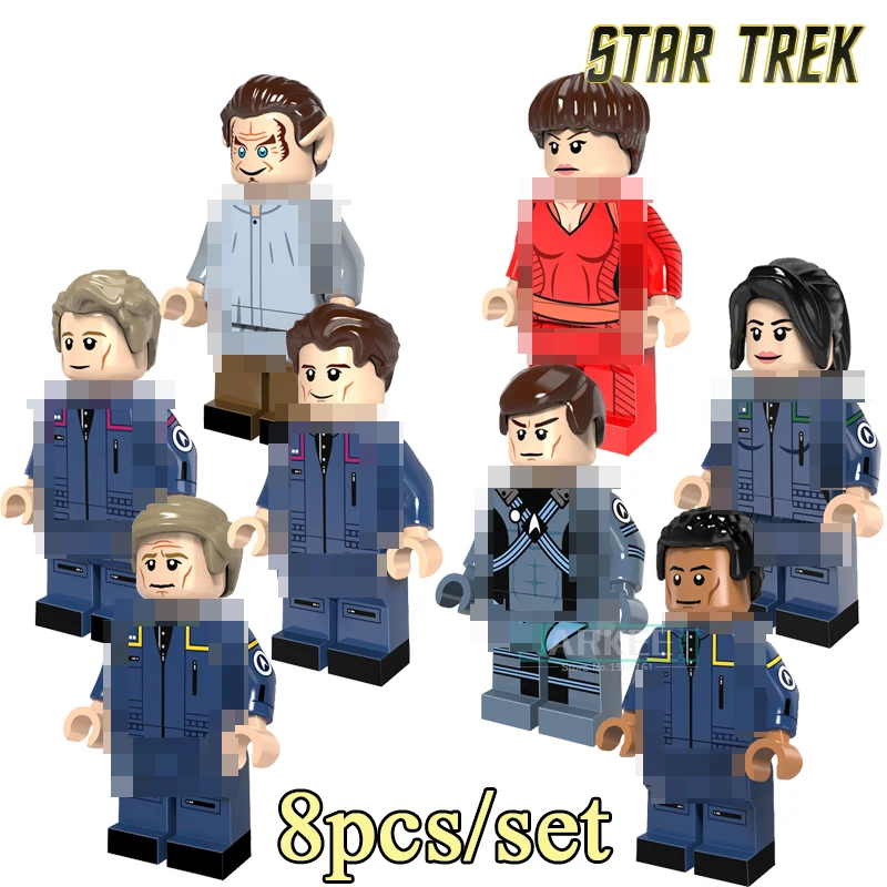 1set PG8054 Building Blocks Star Trek Enterprise Scotty Spock Figures ...