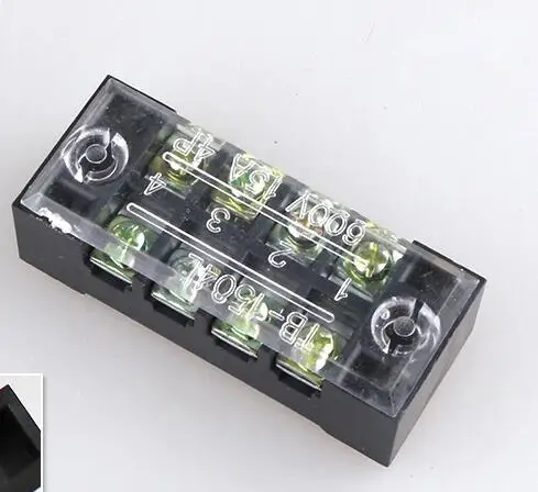 600V-15A-TB-1504-Panel-Mount-Fixed-Barrier-4-Position-Terminal-Block ...