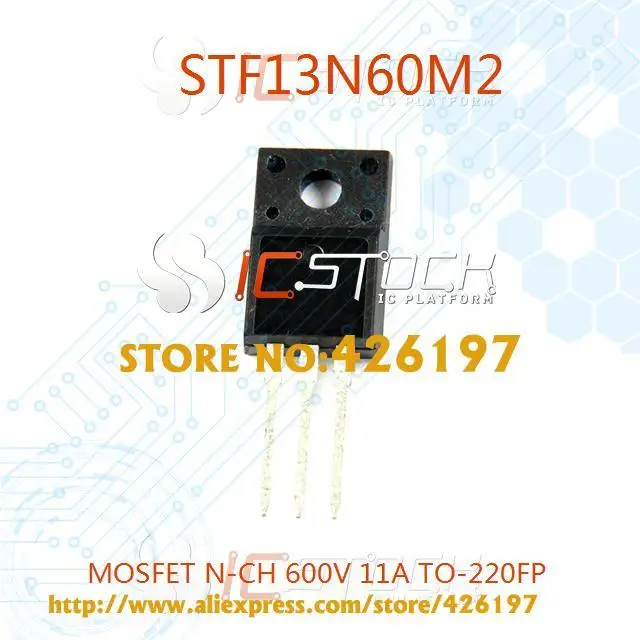 Gratis Verzending STF13N60M2 MOSFET N CH 600 V 11A TO 220FP 13N60 STF13N60 3 STKS|mosfet dvd ...