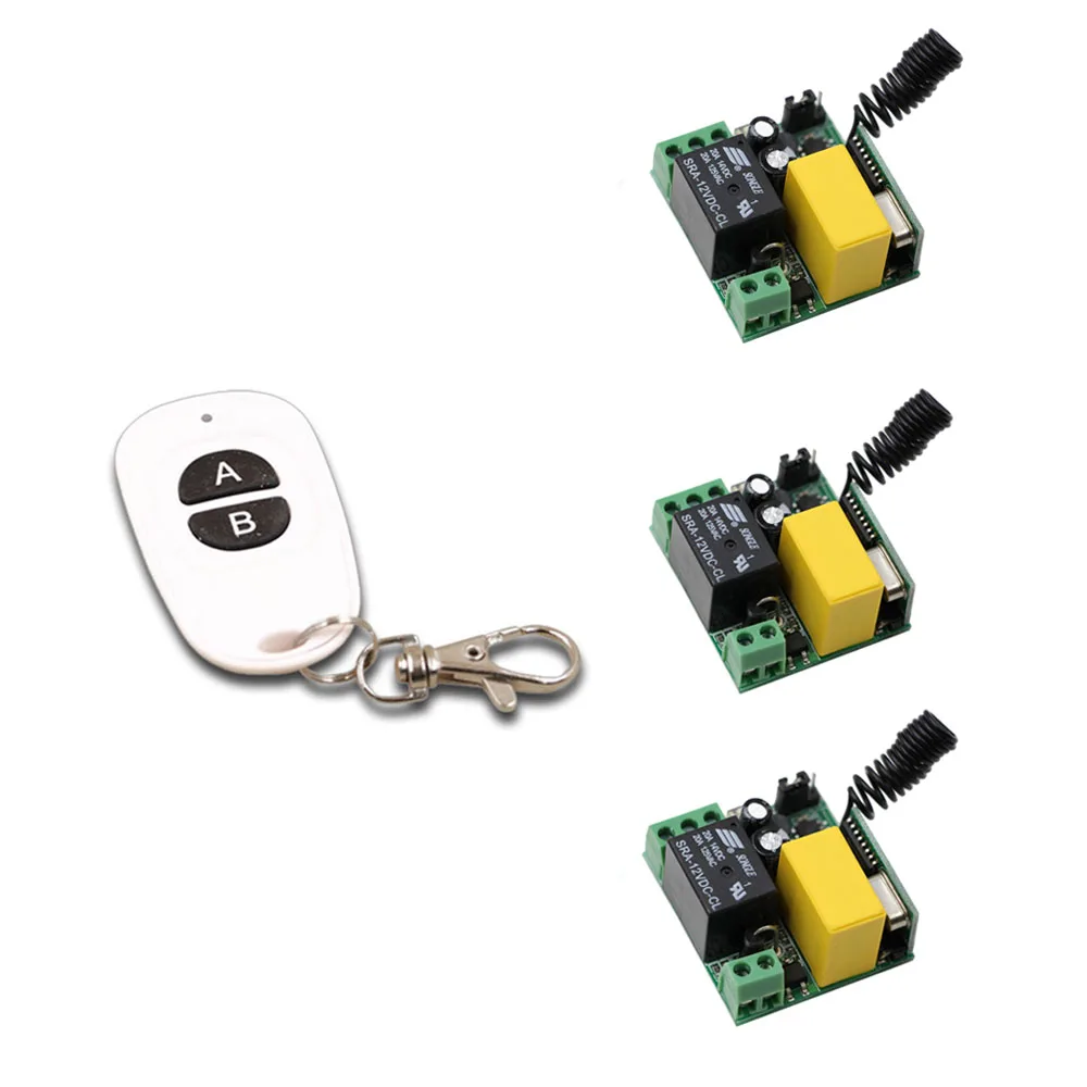 Mini placa receptor e transmissor de chaves ab ac220v, 3 unidades, rf ...