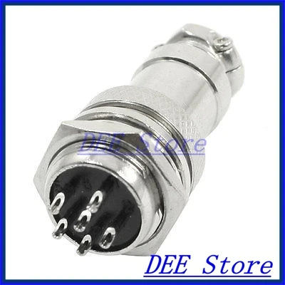 P16 6 Core 16mm 6 Pin Acero inoxidable macho hembra conector de ...