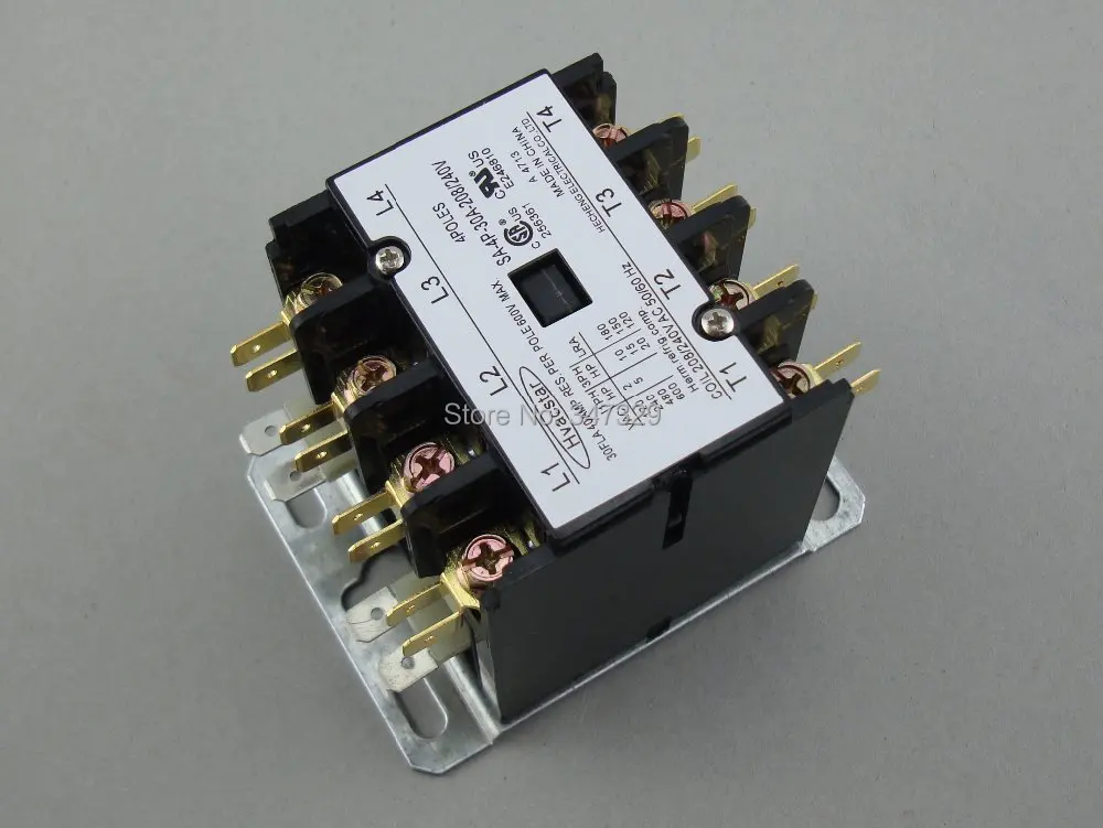 Hvacstar SA 4P 30A 208/240V Definite Purpose Contactor 4Poles 30FLA 208 ...