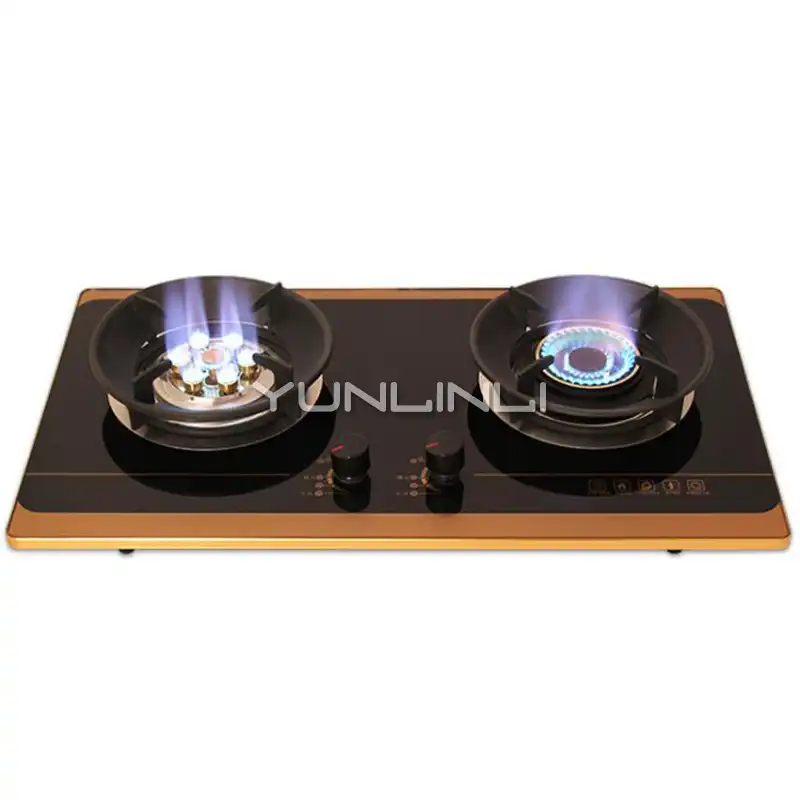 Household Gas Stove Cooktop Embedded Built in Table Type Dual Use Gas ...