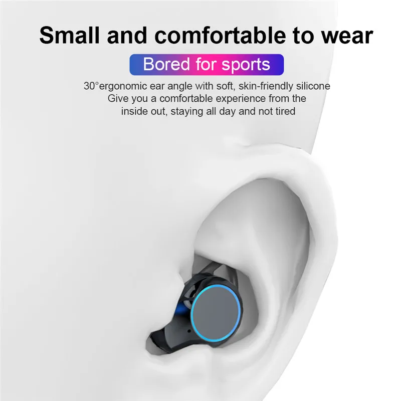 G02 TWS Bluetooth V5.0 6D стерео наушники беспроводные наушники IPX7 ...