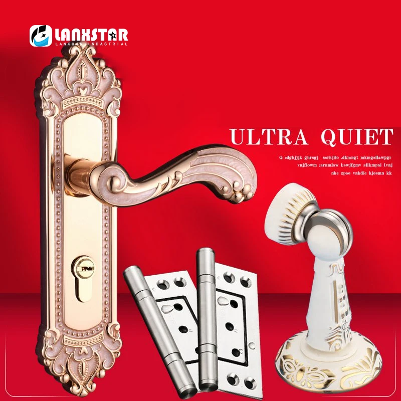 Luxury Computer Design European Antique Handle Lock Solid Wooden Door ...