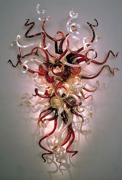 Buy Griban Brand Art Decor Flower Glass Wall Sconces Hand Blown Glass Wall