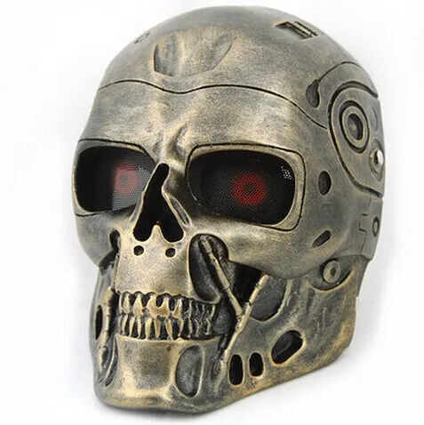 resin skull mask terminator mask skull head face guard mask halloween ...