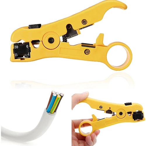Rotary Coax Coaxial Cable Wire Cutter Stripping Tool RG59 RG6 RG7 RG11 ...