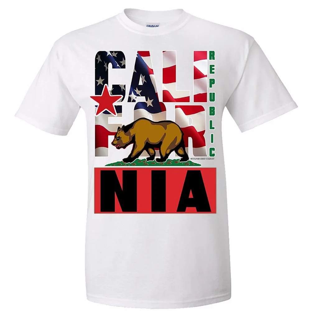 Tailored Shirts Men's Novelty Crew Neck Short Sleeve California ...