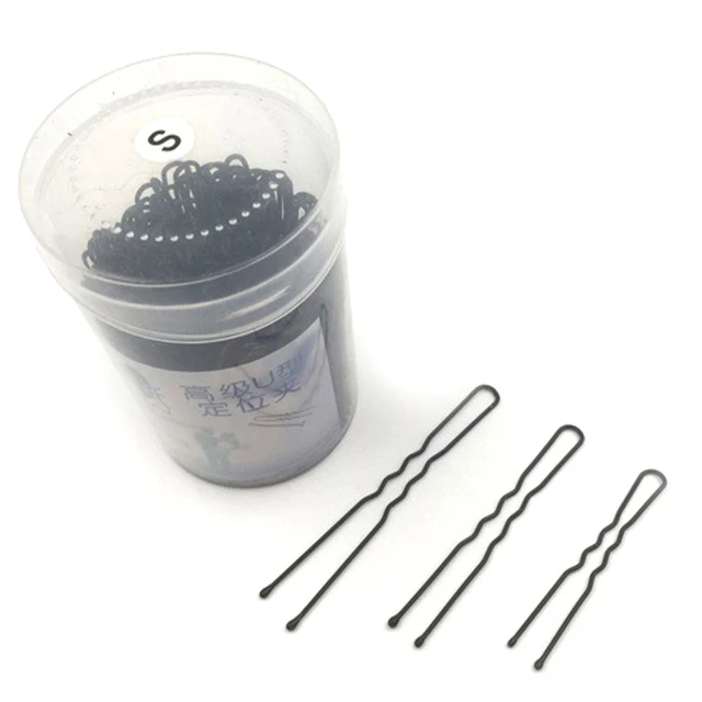 200 pcs/box Hair Braided Clips Ball Tip Metal U Shape Hair Bobby Pins ...