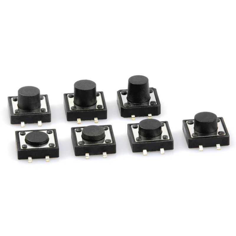 50pcs SMT SMD 12*12*4.3/5/6/7/8/9/10/12MM Touch Button Micro Switch ...