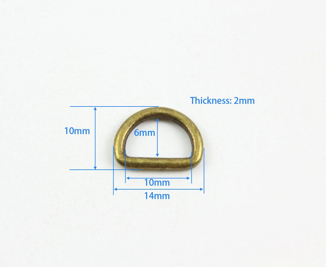 100-Pieces-10mm-Antique-Brass-Color-Welded-Metal-D-Ring-For-Purse-Bag ...