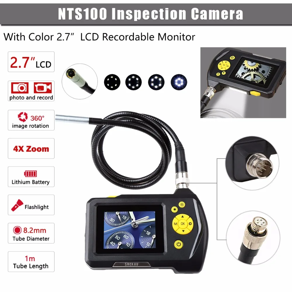 [slim 5.5mm Dia.]shekar Digital Inspection Snake Camera With 9.84ft ...