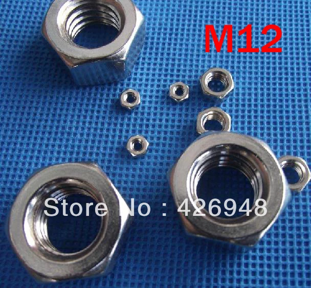 New 100pcs M12 Stainless Steel Nylon Lock Nut Sus304 Self Locking Nut ...