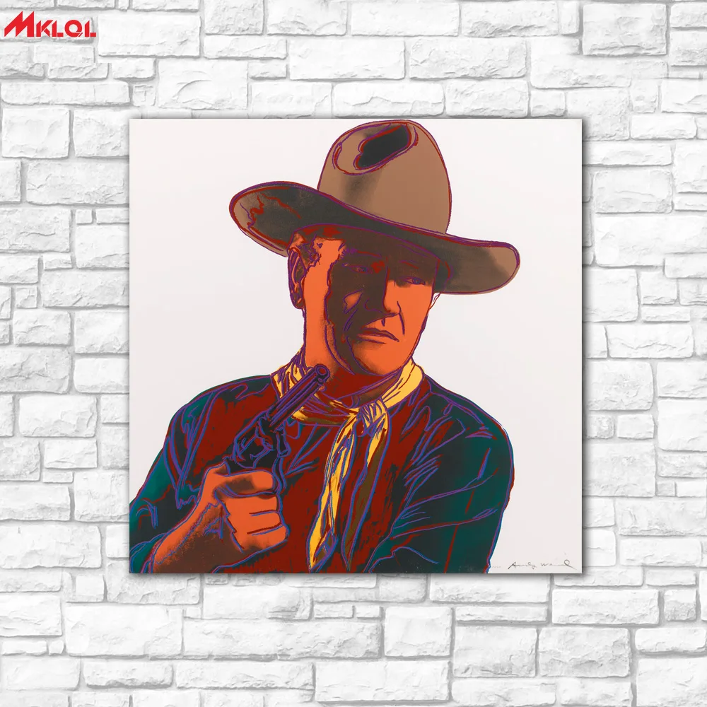 wall art Cool cowboy Oil Painting Wall Art Picture Paiting Canvas ...