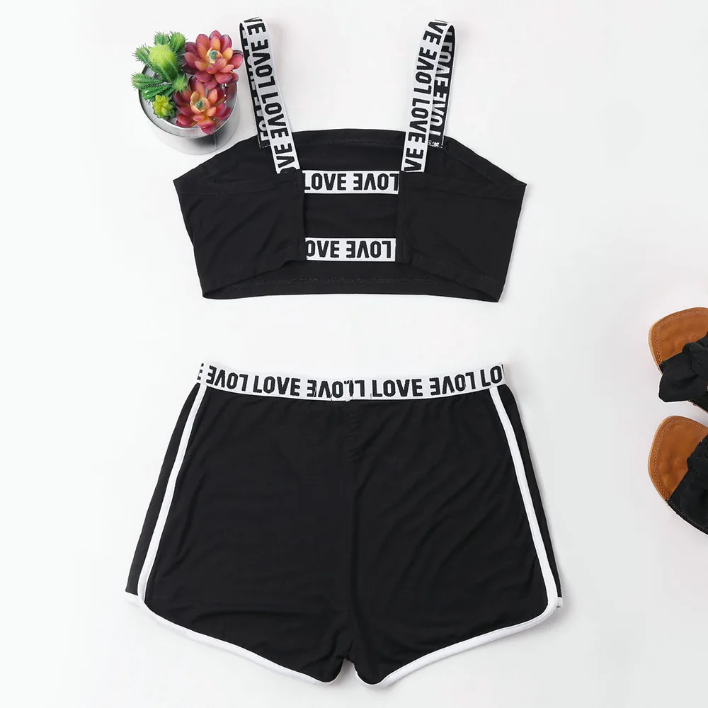 Kenancy Women Two Piece Set Sexy Square Collar Ladder Cut Crop Top With