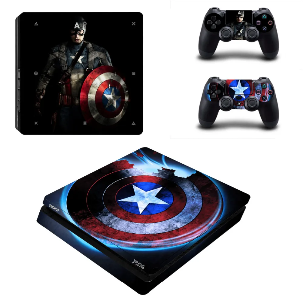 Avengers Captain America Skin Sticker for PS4 Slim - ConsoleSkins.co