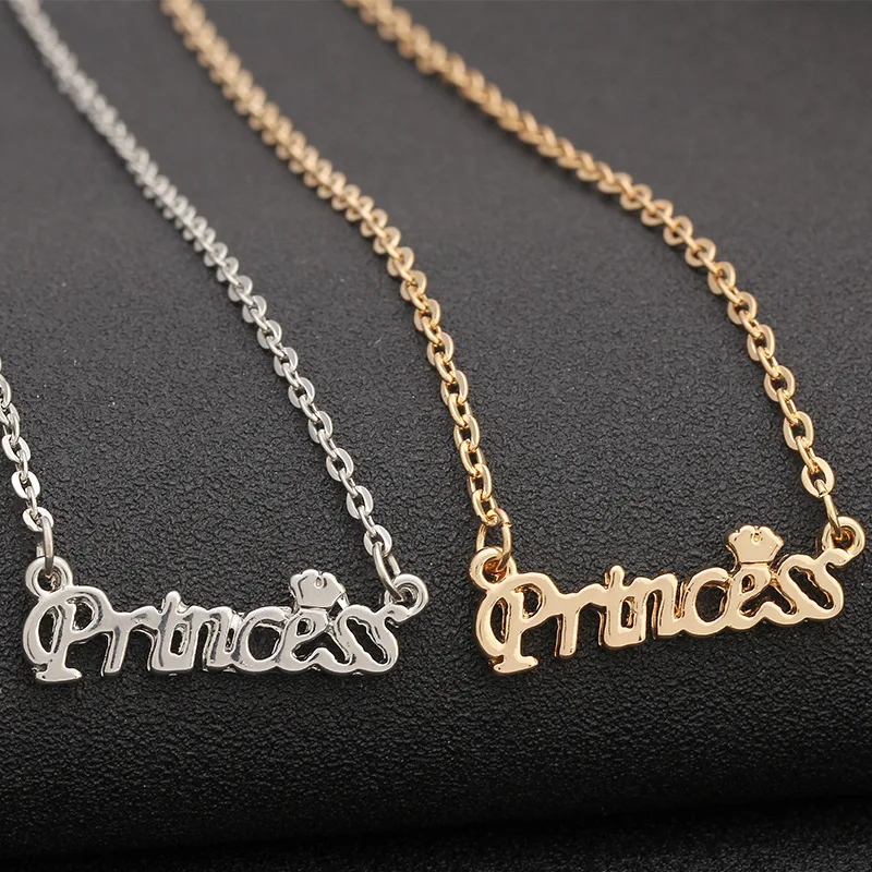 12pcs/lot New fashion necklace gold silver princess pendant necklace ...
