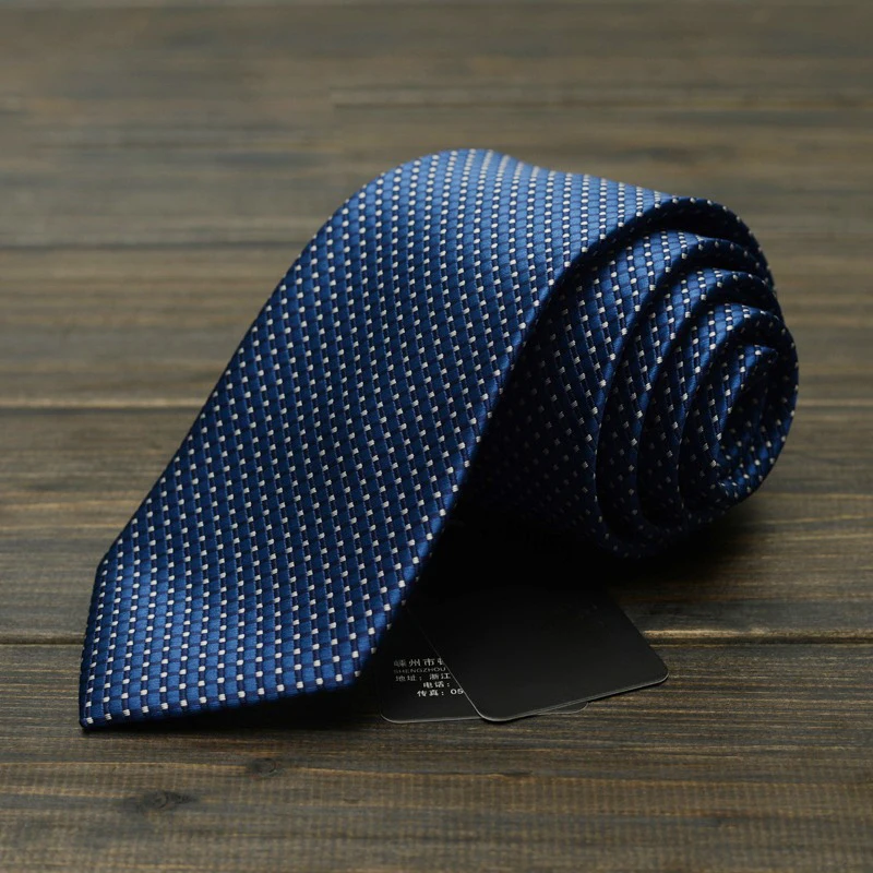 Corbatas azul marino de alta calidad para hombre, corbata a cuadros de ...