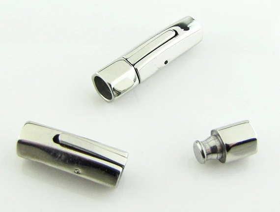 Stainless-Steel-Leather-Cord-End-Clasp-Integral-Clasp-With-Locking ...