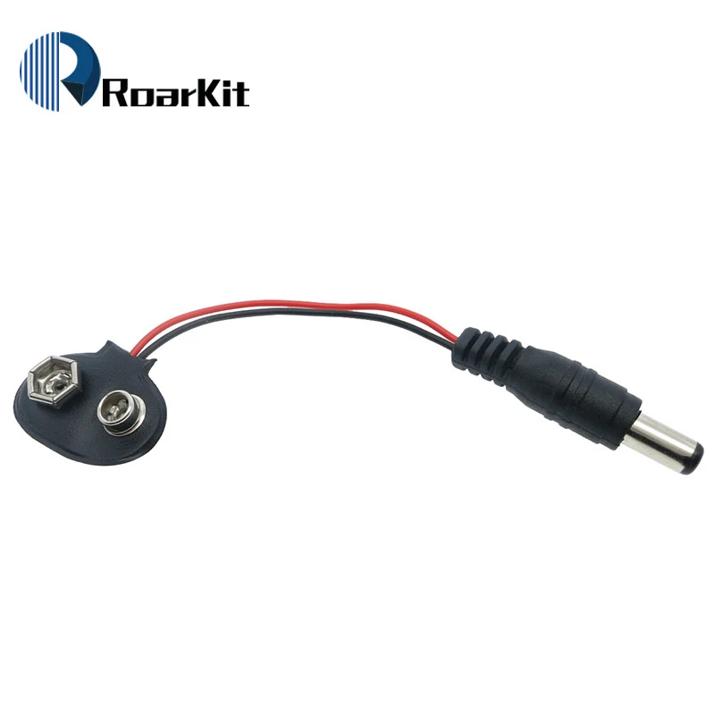 Free shipping! Experimental 9V battery snap power cable to DC 9V clip ...