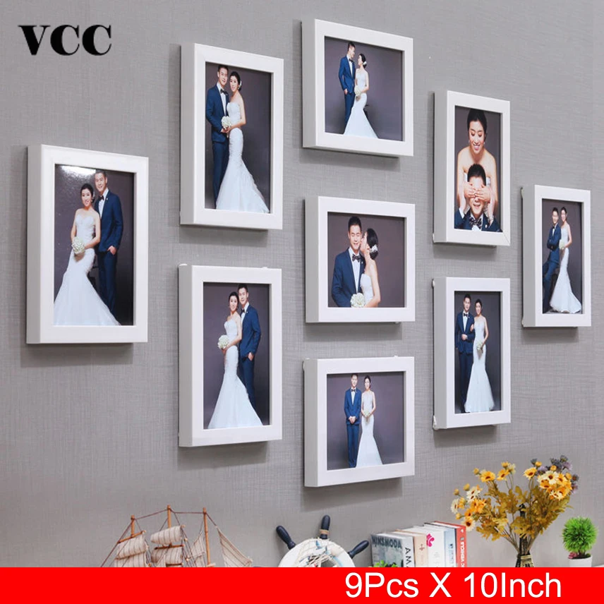 9-Pcs-Classic-Picture-Frames-Wall-Photo-Frame-10-Inch-Wedding-Couple ...