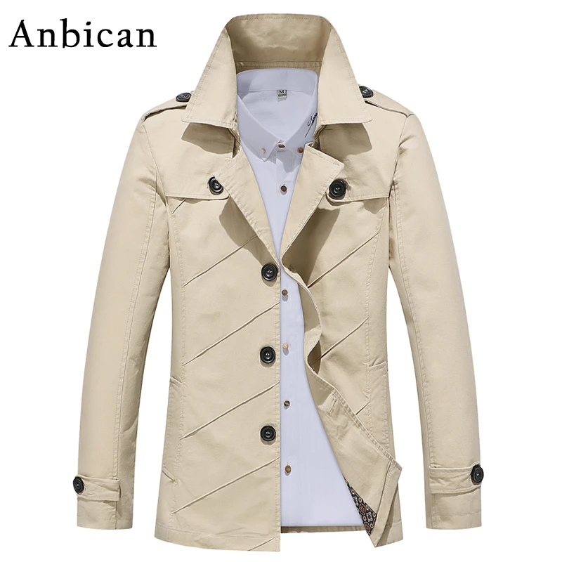 Anbican Classic Men's Long Trench Coat Brand Design 2017 Autumn Fashion ...