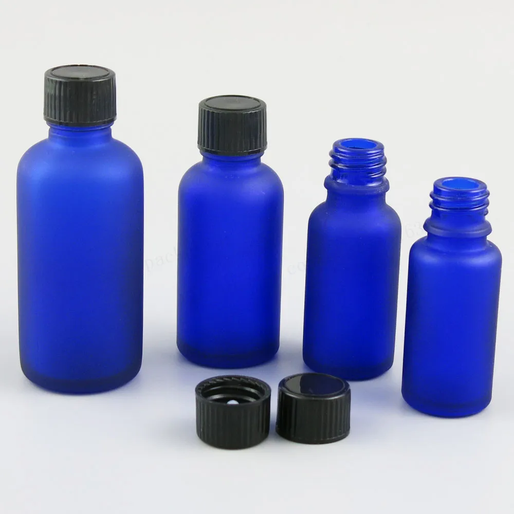 12-x-Refillable-100ml-50m-30ml-20ml-15ml-10ml-5ml-Frost-Blue-Glass ...
