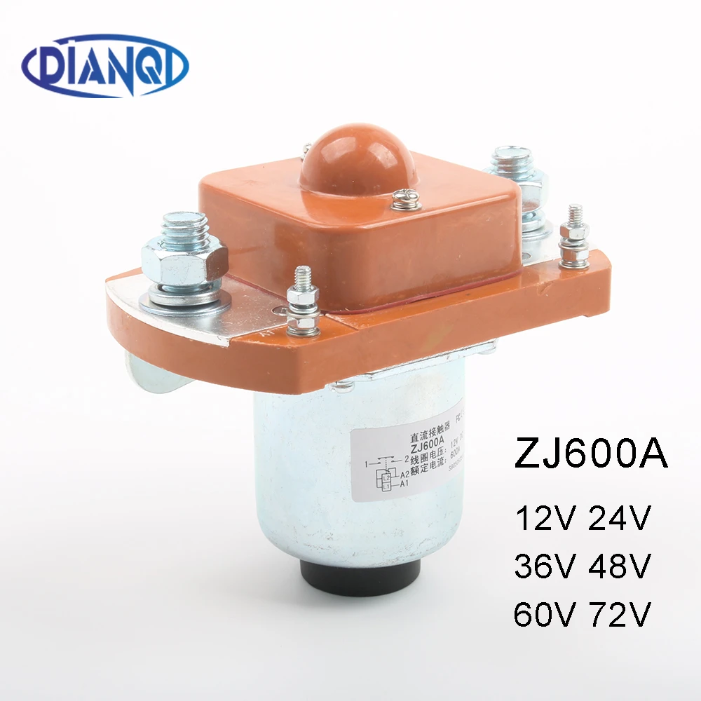 Zj600a No (normally Open) 12v 24v 36v 48v 60v 72v 600a Dc Contactor For ...