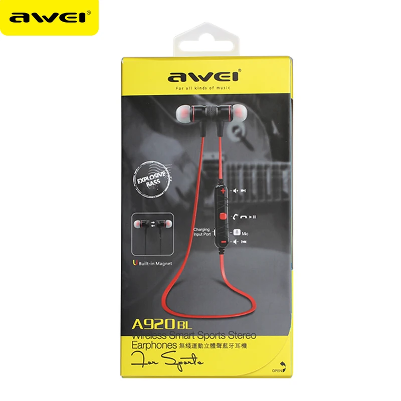 Discount !! AWEI A920BL Update Version Bluetooth V4.1 Earphone Wireless ...